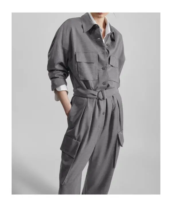 THE FRANKIE SHOP Linda Jumpsuit Grey Melange