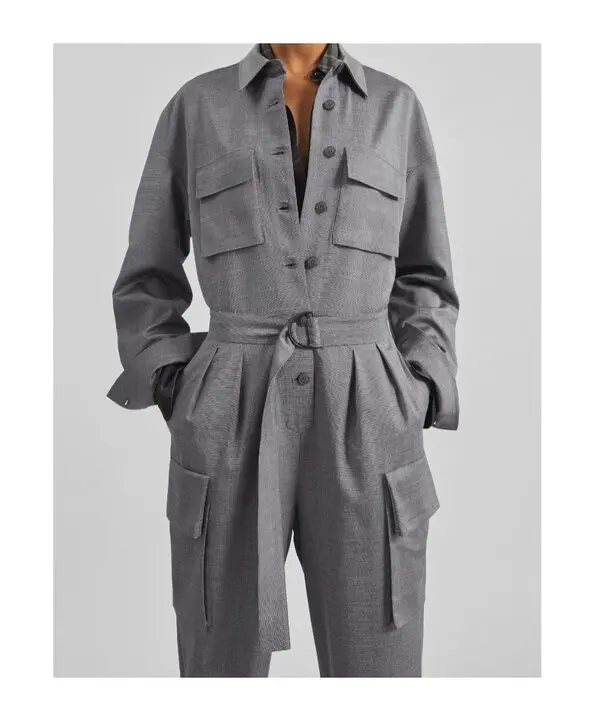 THE FRANKIE SHOP Linda Jumpsuit Grey Melange