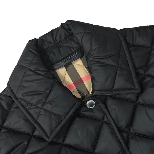 Burberry Quilted Cotton Jacket With Classic Collar