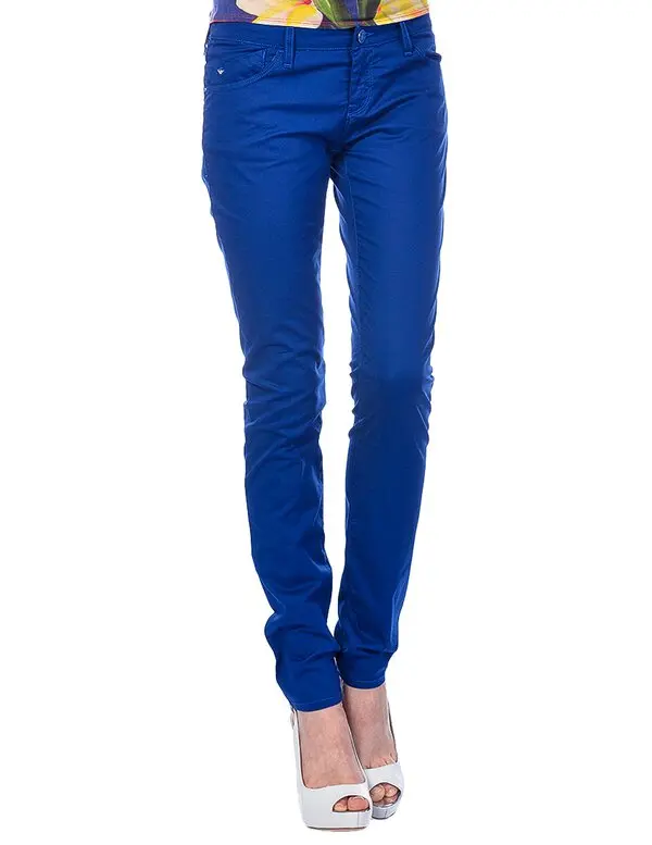 Emporio Armani Slim Fit Logo Detail Jeans - Blue