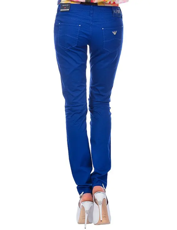 Emporio Armani Slim Fit Logo Detail Jeans - Blue