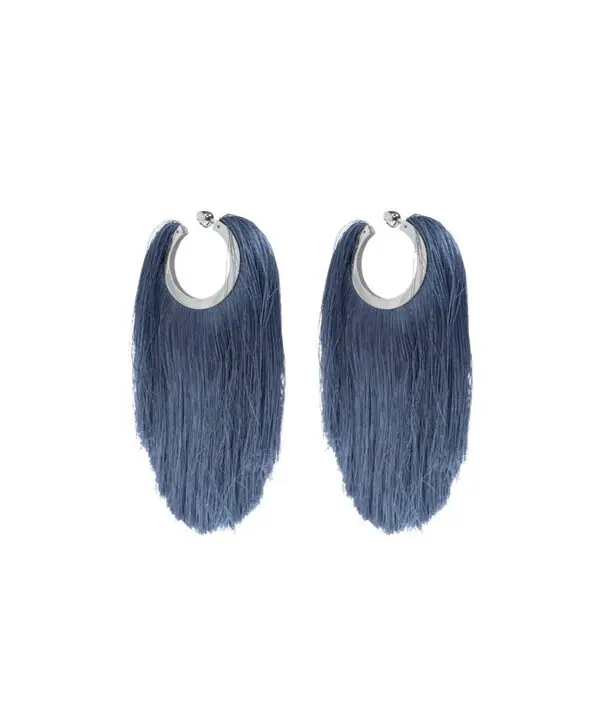 Alaïa Tassel Earrings - Blue