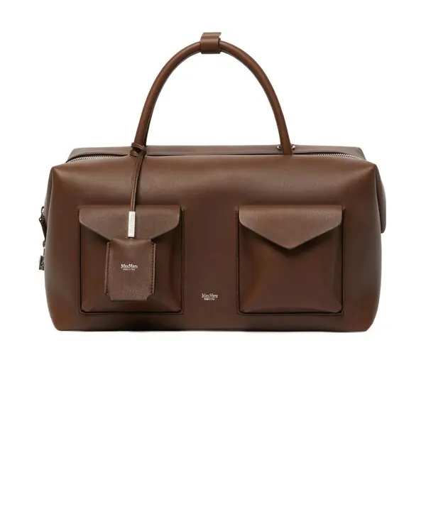 Max Mara Padlock Flap Leather Shoulder Bag - Brown