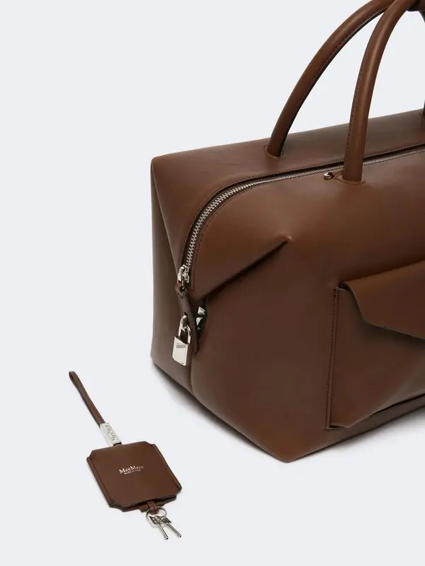 Max Mara Padlock Flap Leather Shoulder Bag - Brown