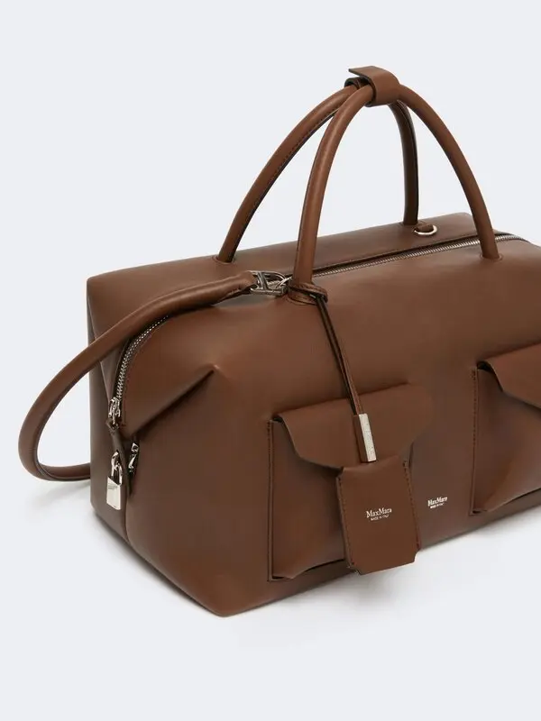 Max Mara Padlock Flap Leather Shoulder Bag - Brown
