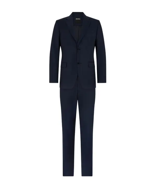 Zegna Slim Fit Wool Suit - Black