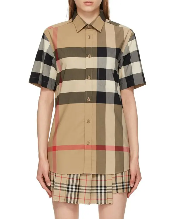 Burberry Checked Buttoned Shirt