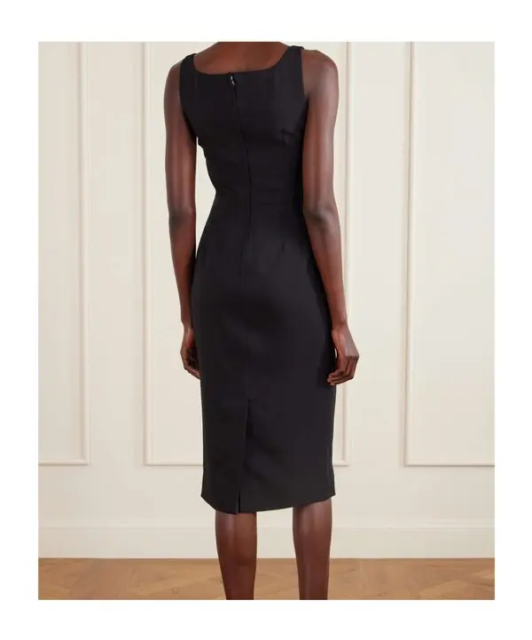 Dolce & Gabbana Square Neck Sleeveless Midi Dress