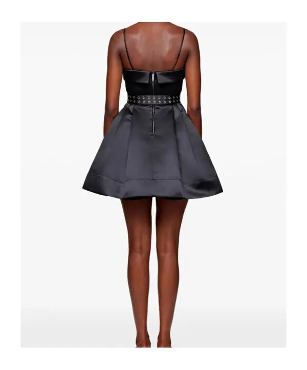GANNI Belted Full Skirt Mini Dress