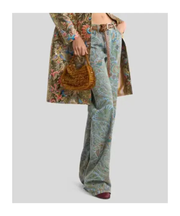 Etro Paisley Print Jeans - Light Blue