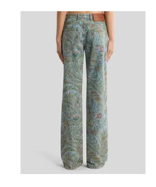 Etro Paisley Print Jeans - Light Blue