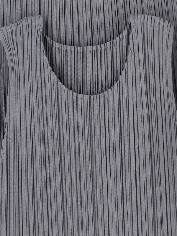 Issey Miyake Sleeveless Round Neck Midi Dress