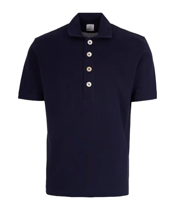 Eleventy Straight Polo Shirt - Blue