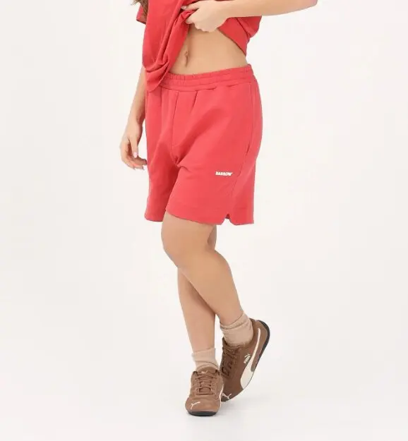 BARROW Logo Detail Shorts - Red