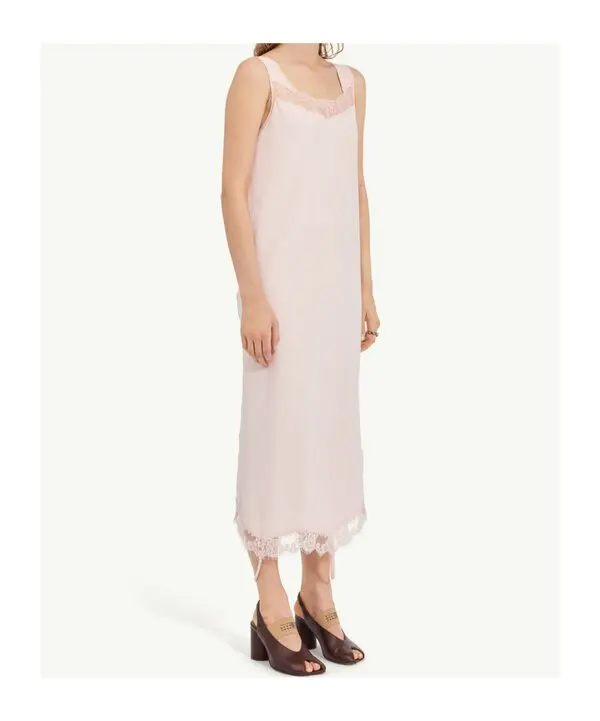 MAISON MARGIELA Lace Trim Midi Slip Dress