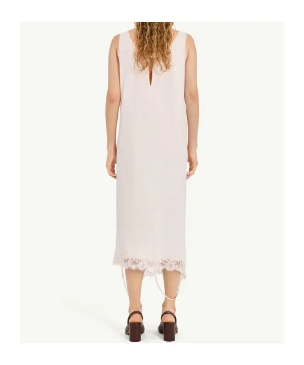 MAISON MARGIELA Lace Trim Midi Slip Dress
