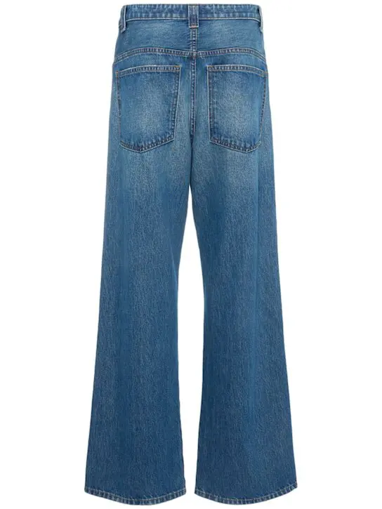 Khaite Winslow Mid Rise Baggy Jeans - Blue