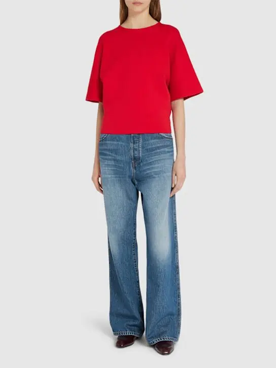 Khaite Winslow Mid Rise Baggy Jeans - Blue