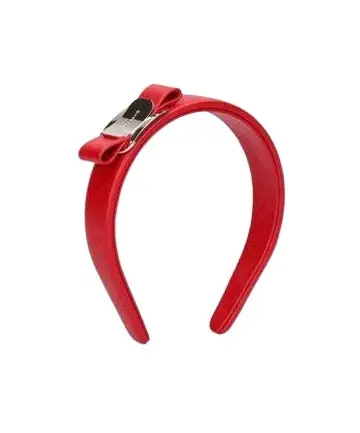FERRAGAMO Vara Plate Headband - Red