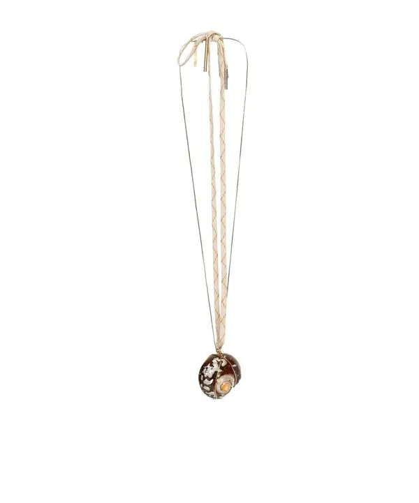 Dries Van Noten Shell Charm Necklace - Brassy