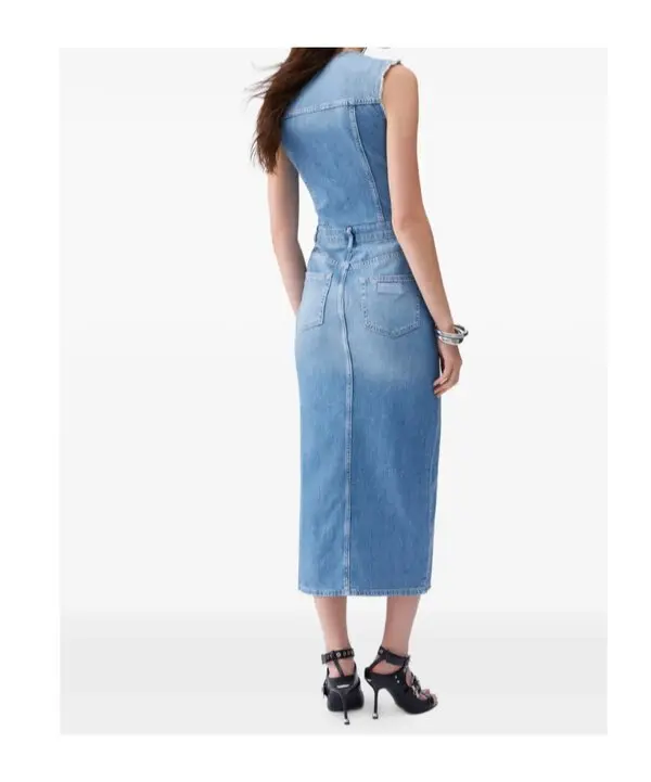 Liu Jo Sleeveless Denim Maxi Dress