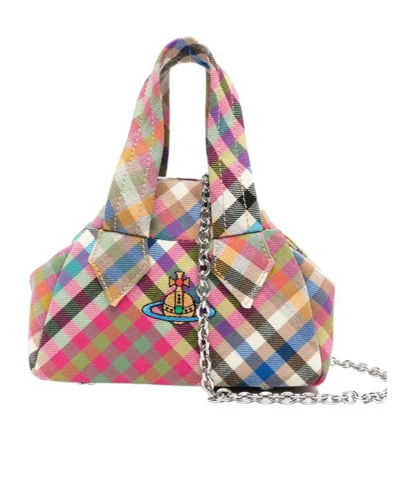 VIVIENNE WESTWOOD Orb Embroidered Mini Yasmine Tote Bag - Multicolor