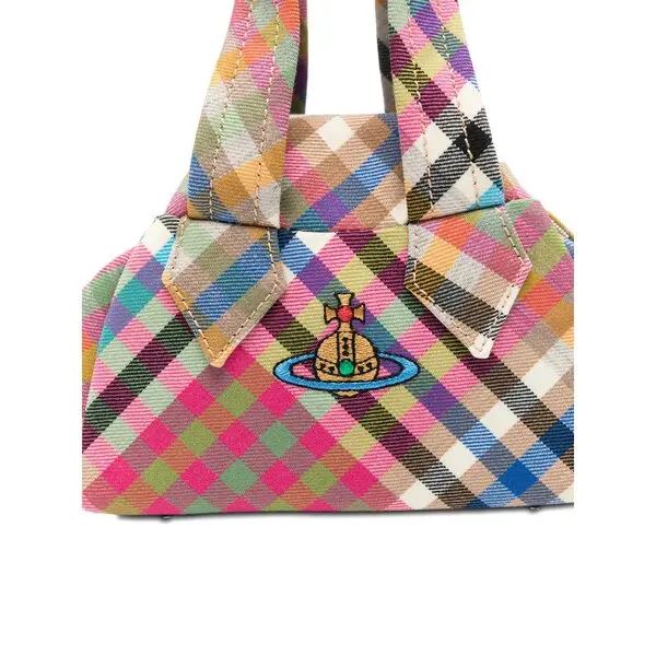 VIVIENNE WESTWOOD Orb Embroidered Mini Yasmine Tote Bag