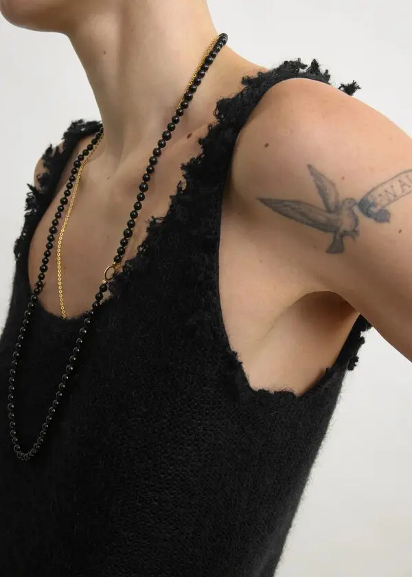 TOTEME Mohair Knit Tank With Raw Hem