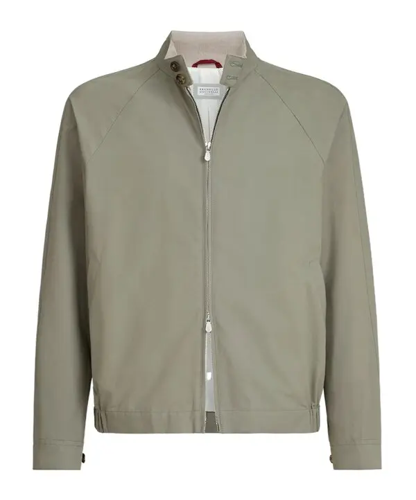 Brunello Cucinelli Water-resistant Gabardine Jacket - Khaki
