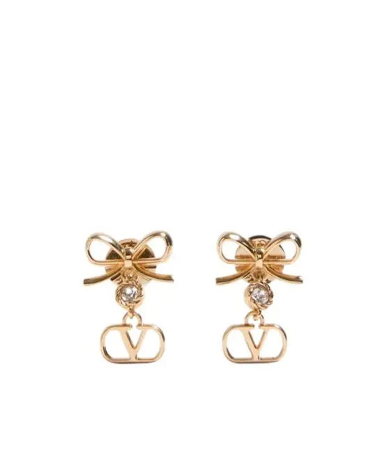 Valentino Garavani Vlogo Signature Embellished Earrings - Yellow