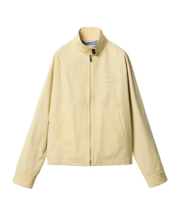 Miu Miu Poplin Blouson Jacket - Vanilla