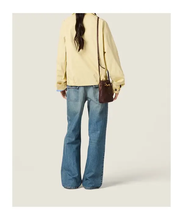 Miu Miu Poplin Blouson Jacket - Vanilla
