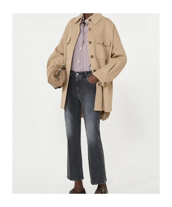 Max Mara Long Sleeve Button-up Coat - Camel