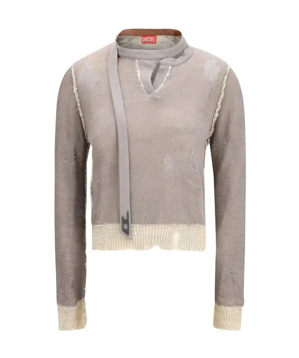 DIESEL® M-dracarina Jumper With Distressed Details - Beige