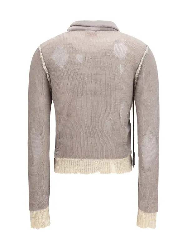 DIESEL® M-dracarina Jumper With Distressed Details - Beige