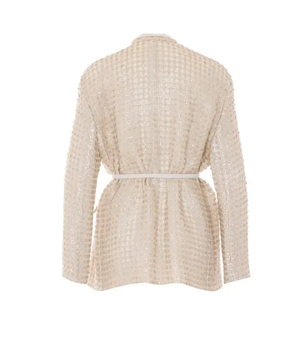 Brunello Cucinelli Dazzling Net Embroidery Blazer