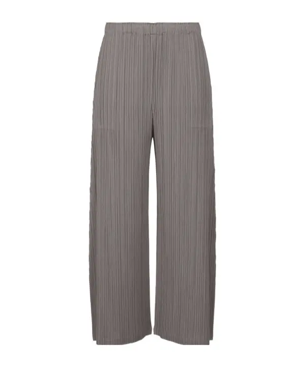 Issey Miyake Wide Leg Pleated Trousers - Grey
