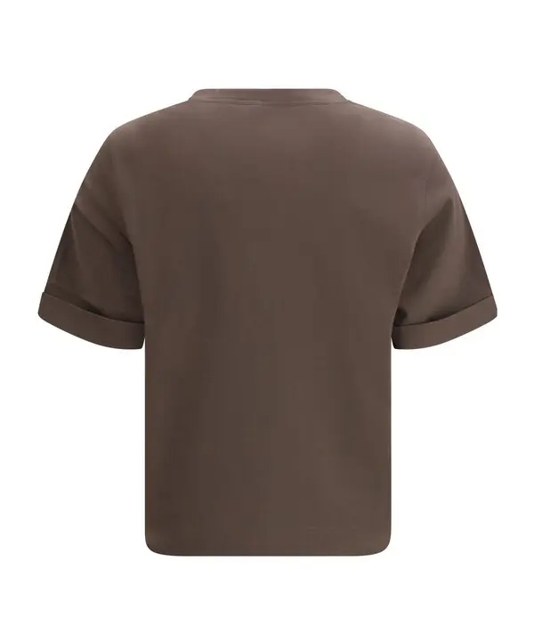 Brunello Cucinelli Shiny Trim Jersey T-shirt
