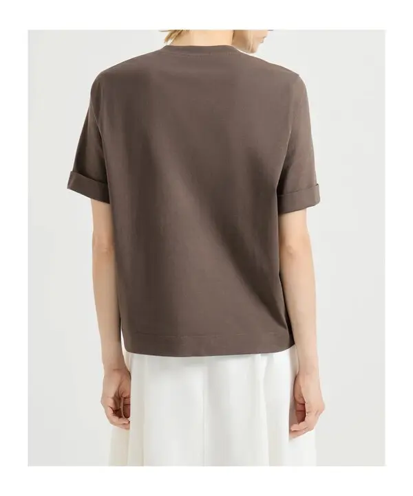 Brunello Cucinelli Shiny Trim Jersey T-shirt