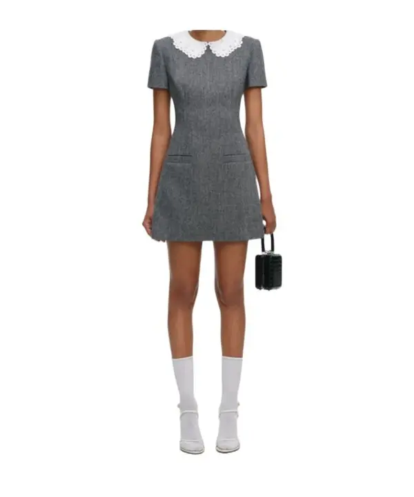 SELF-PORTRAIT Lace Collar Mini Dress