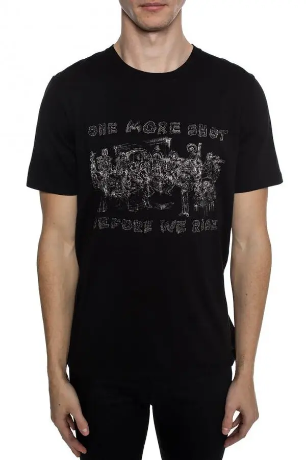 Saint Laurent Cotton Pattern Printed Short-sleeved T-shirt