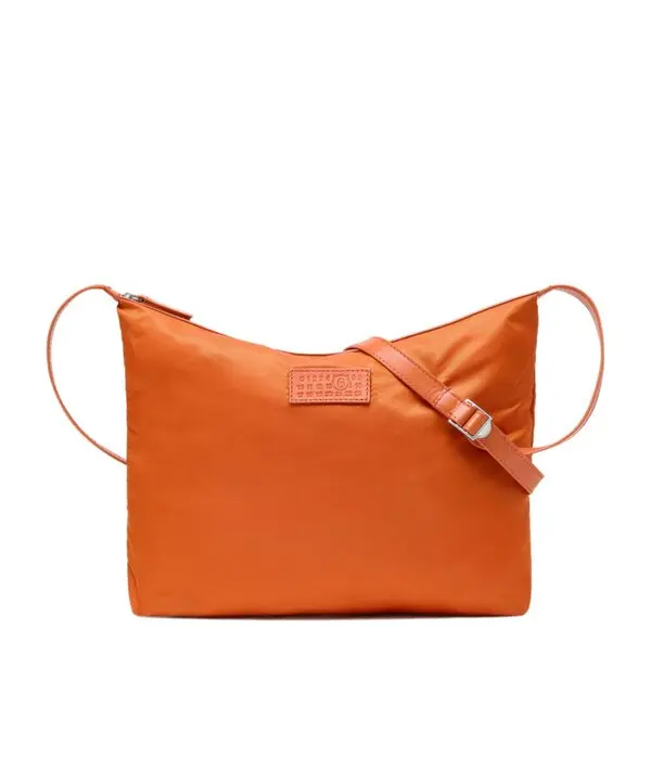 MAISON MARGIELA Logo Patch Zipped Messenger Bag - Papaya