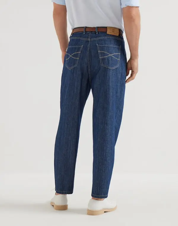 Brunello Cucinelli Pleated Relaxed-fit Jeans - Blue