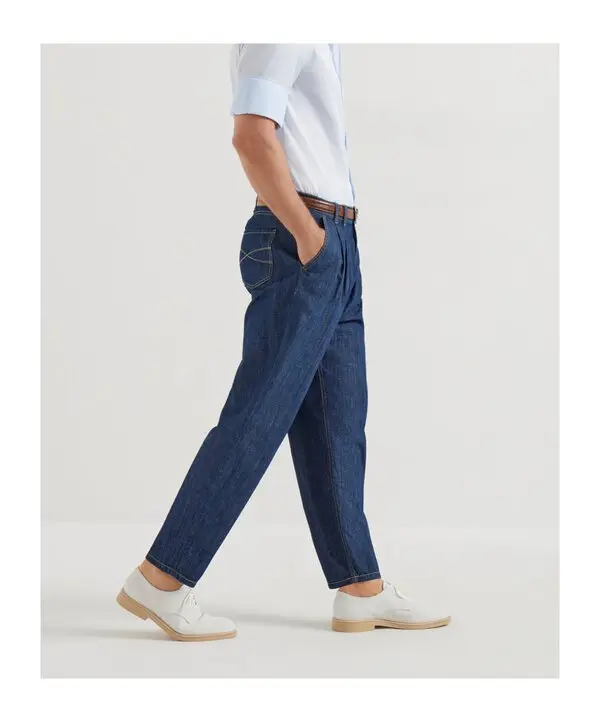 Brunello Cucinelli Pleated Relaxed-fit Jeans