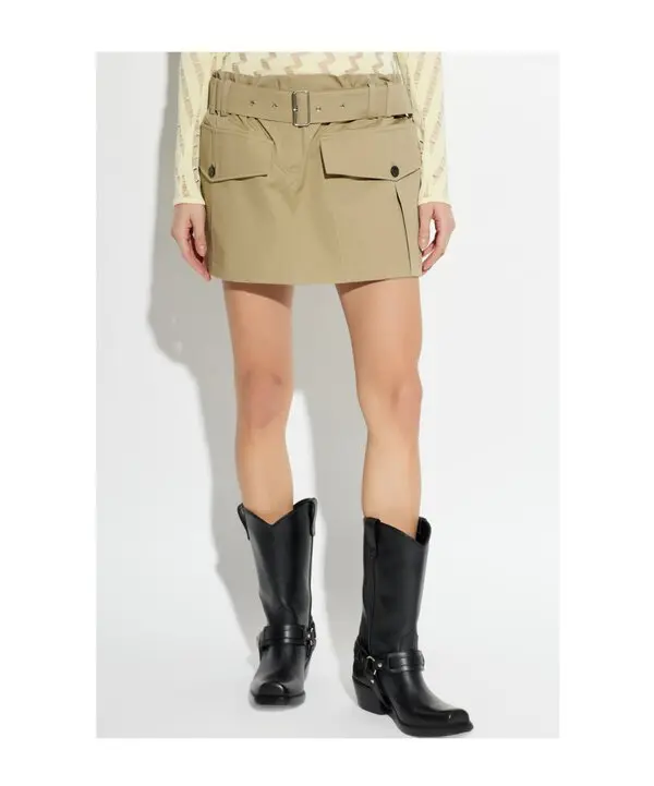 IRO PARIS Belt Loop Mini Skirt - Nude