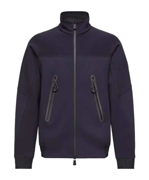 Moncler Logo Zip-up Sweatshirt - Dark Blue