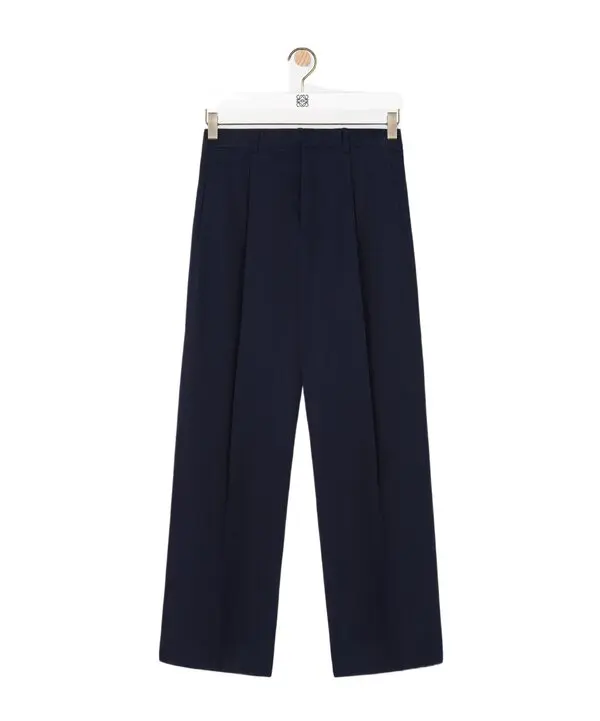 Loewe Wide-leg Tailored Trousers - Deep Navy Blue