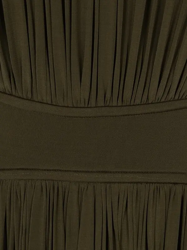Zimmermann Luna Pleated Column Dress - Olv