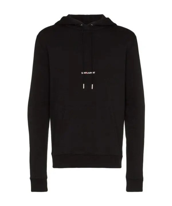 Saint Laurent Multi-star Logo Hooded Sweater - Black