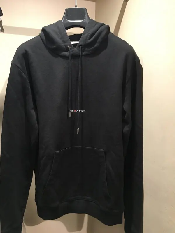Saint Laurent Multi-star Logo Hooded Sweater - Black
